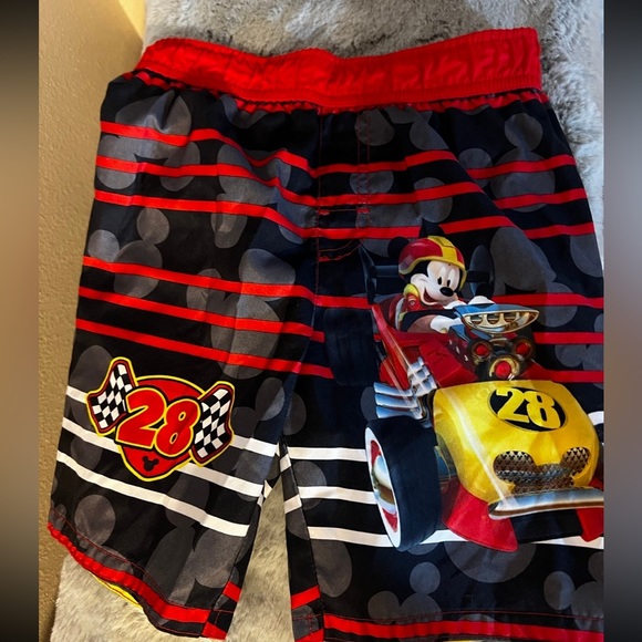 Disney | Bottoms | Disney Brand Boys Mickey Mouse Racer Swim Trunks ...